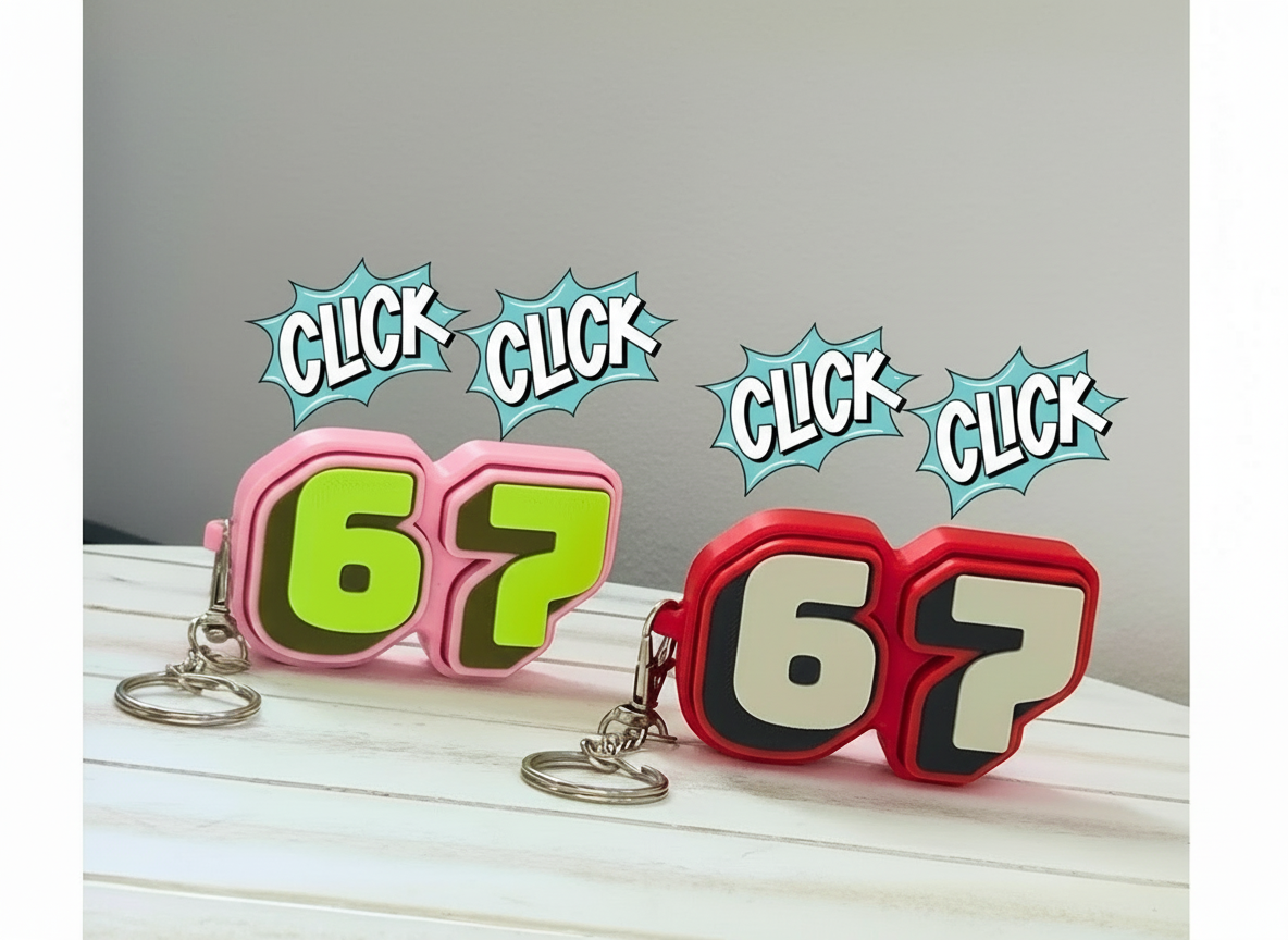 67 Viral Meme Fidget Clicker Keychain or Backpack Charm – ModoWorks